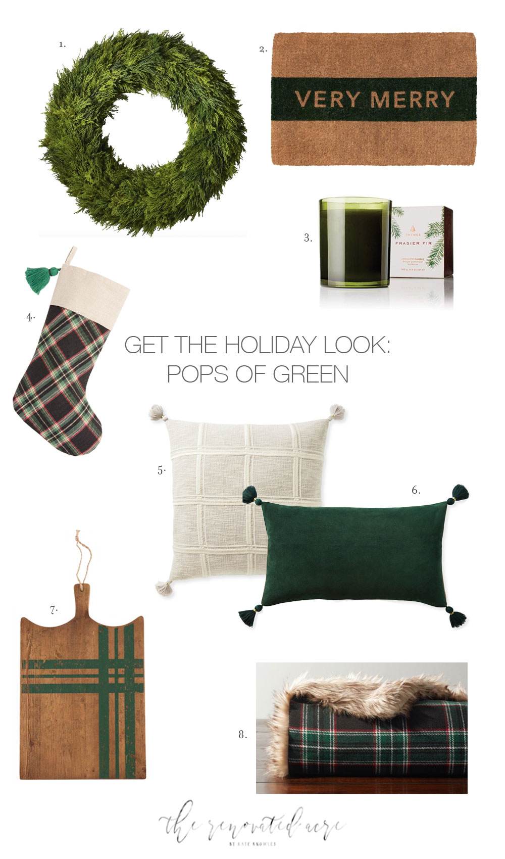 Holiday Decor Ideas: Pops of Green - KATE KNOWLES HOME